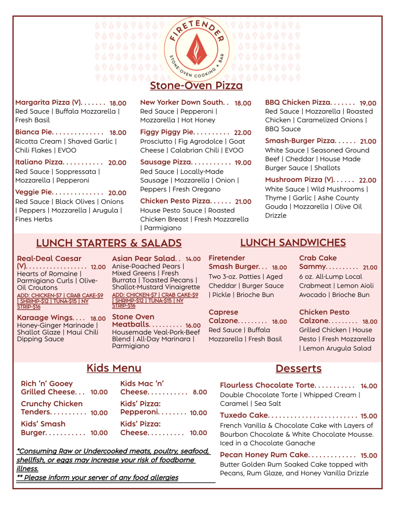 Explore Our Dinner, Lunch, Breakfast and Cocktail Menu